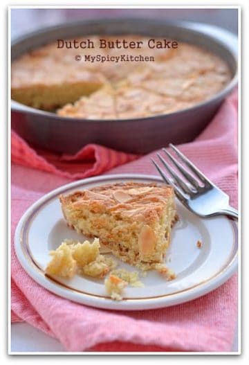 Boterkoek ~ Dutch Butter Cake Recipe - MySpicyKitchen