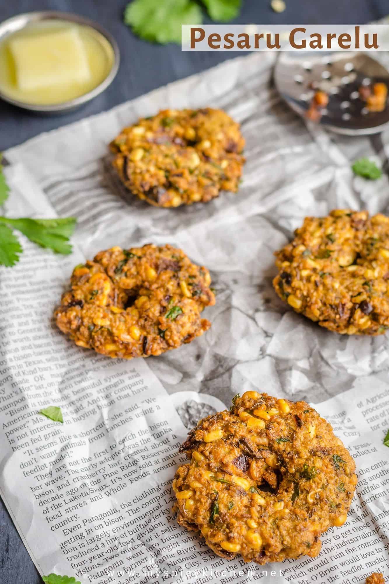 Pesaru Garelu & a Mini Thali - MySpicyKitchen