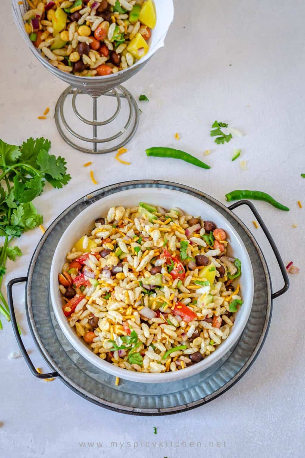 Jhal Muri, Spicy Puffed Rice - MySpicyKitchen