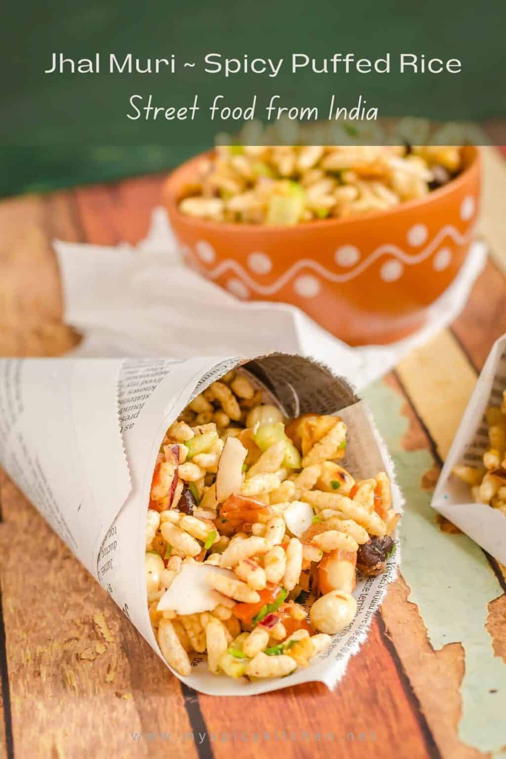 Jhal Muri, Spicy Puffed Rice - MySpicyKitchen