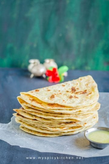 Bakshalu - Green Gram Stuffed Sweet Flatbread - MySpicyKitchen