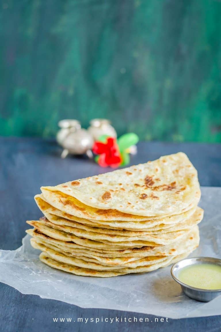 Bakshalu - Green Gram Stuffed Sweet Flatbread - MySpicyKitchen
